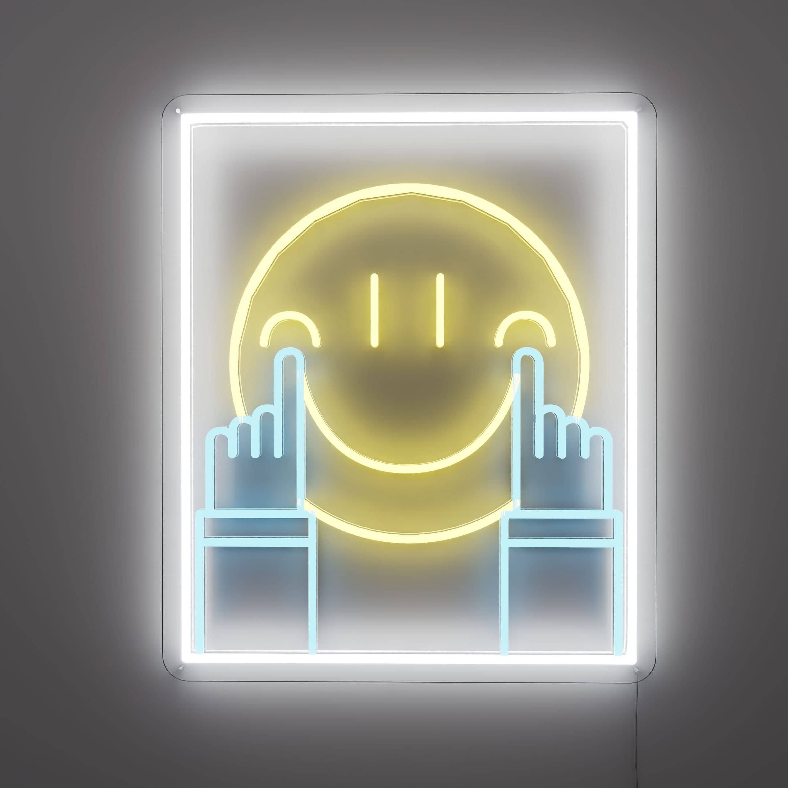 Hands up and Smile Neon Sign — NeonsignLife™ | Custom LED Neon Sign ...