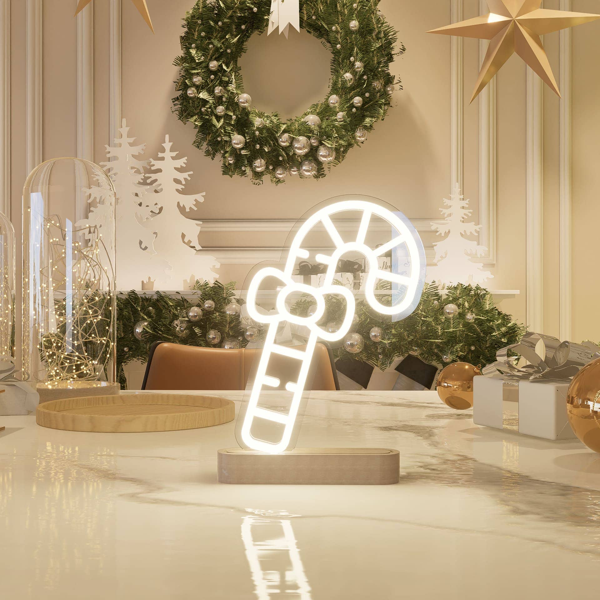 Merry Christmas Neon Sign Candy Cane — NeonsignLife™ | Custom LED Neon ...