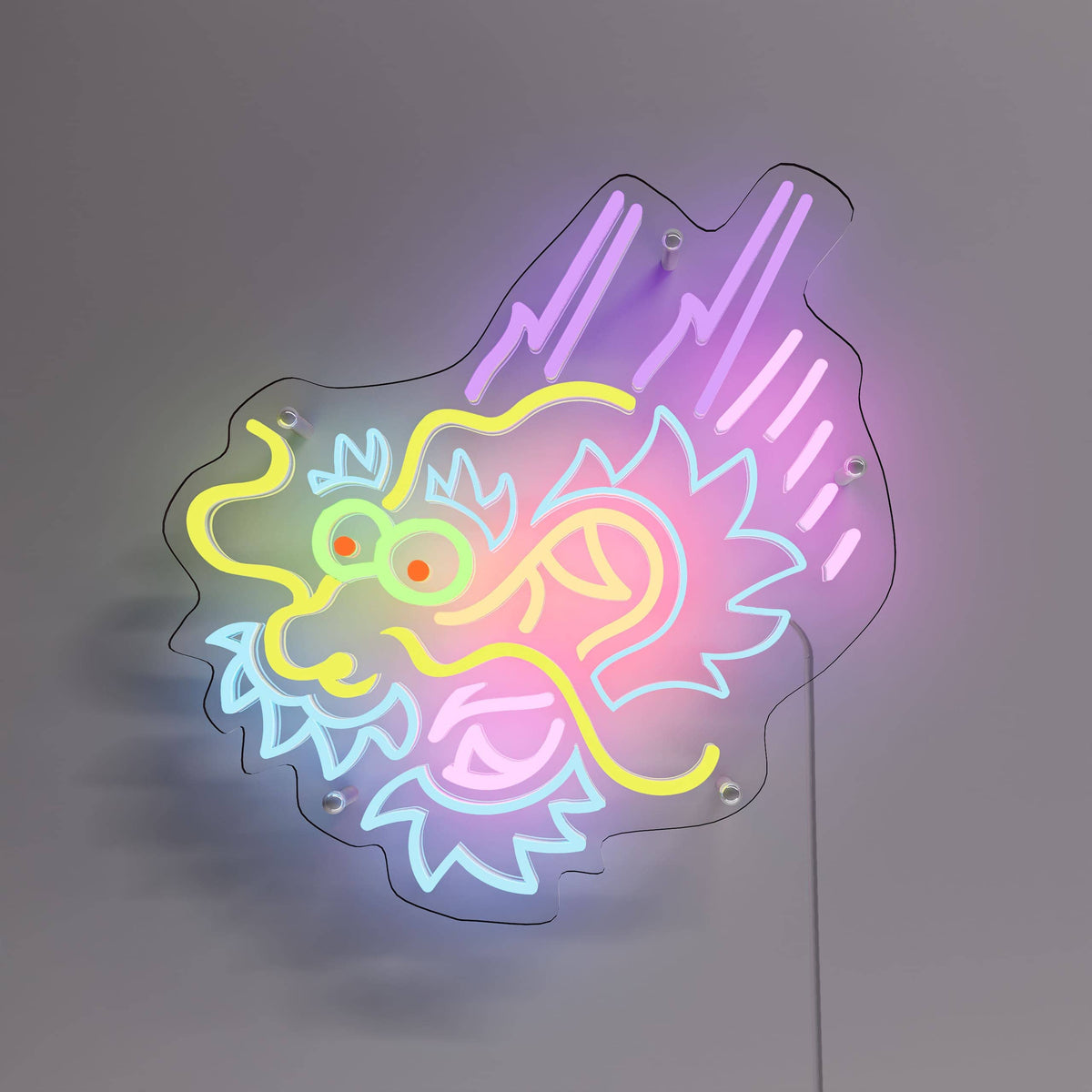 Neon Signs Aesthetic Mighty Dragons